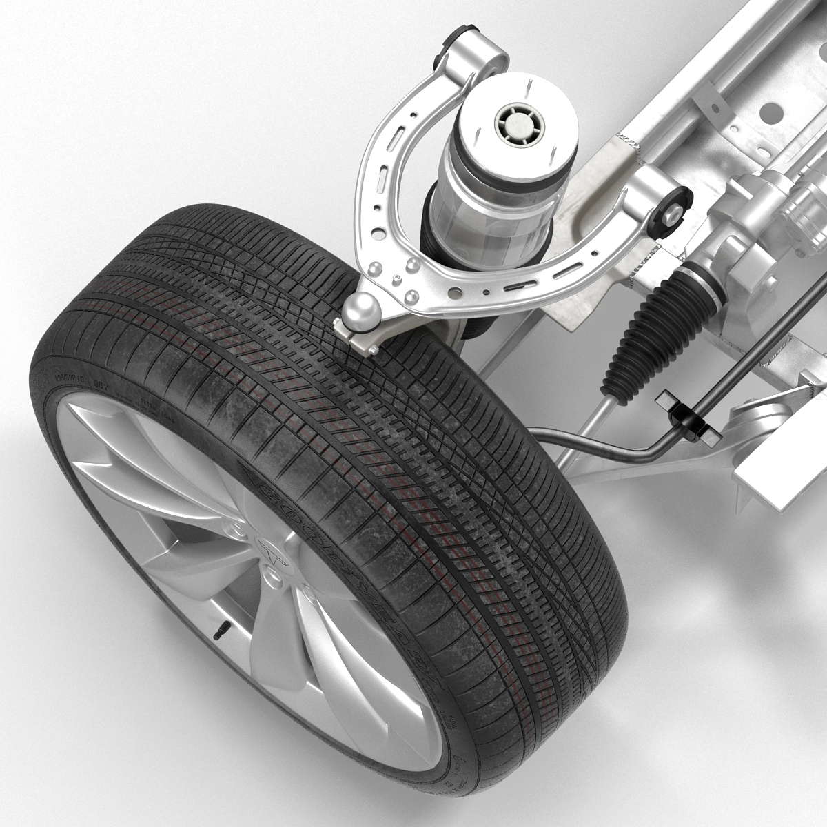 tesla s suspension 2 3d max