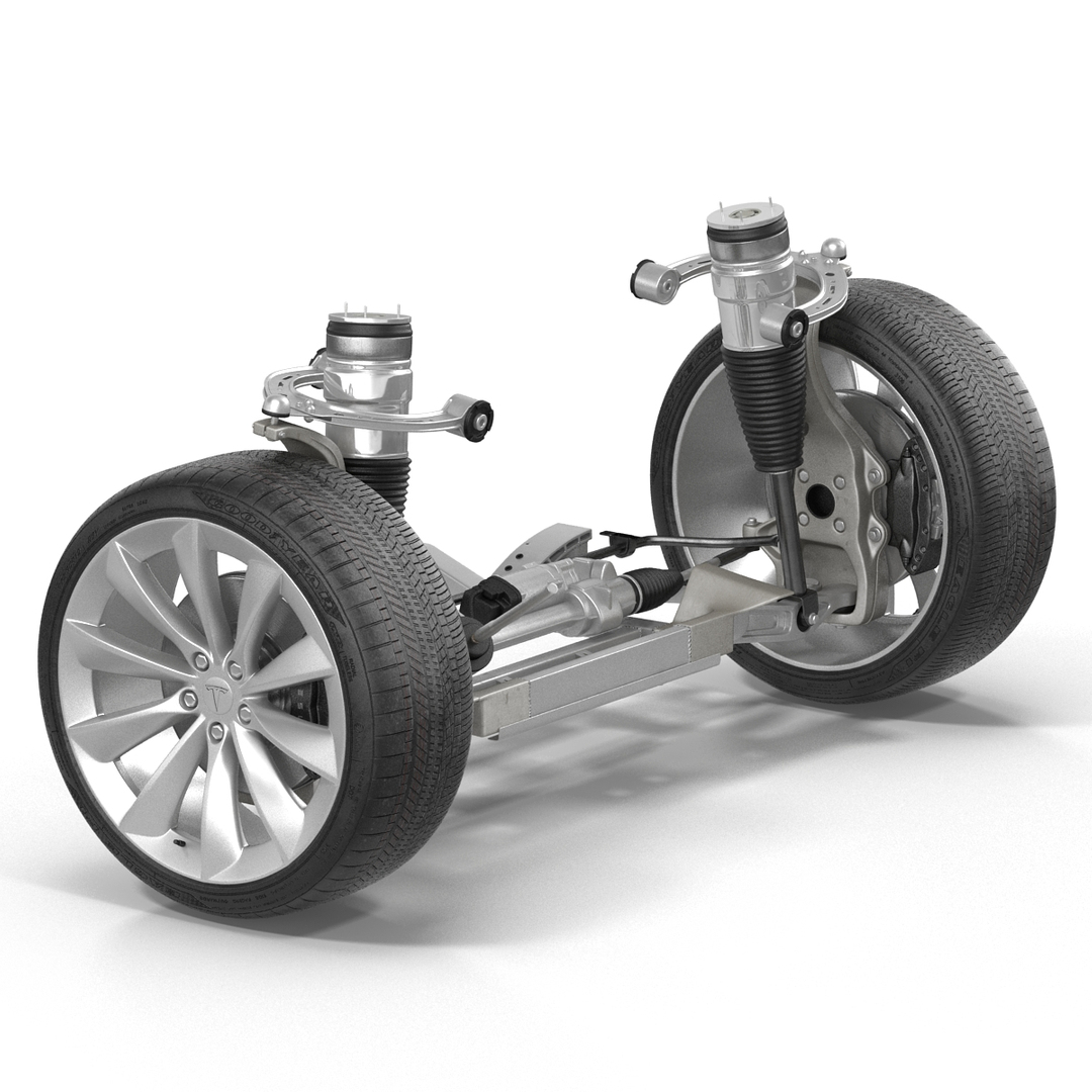 tesla s suspension 2 3d max