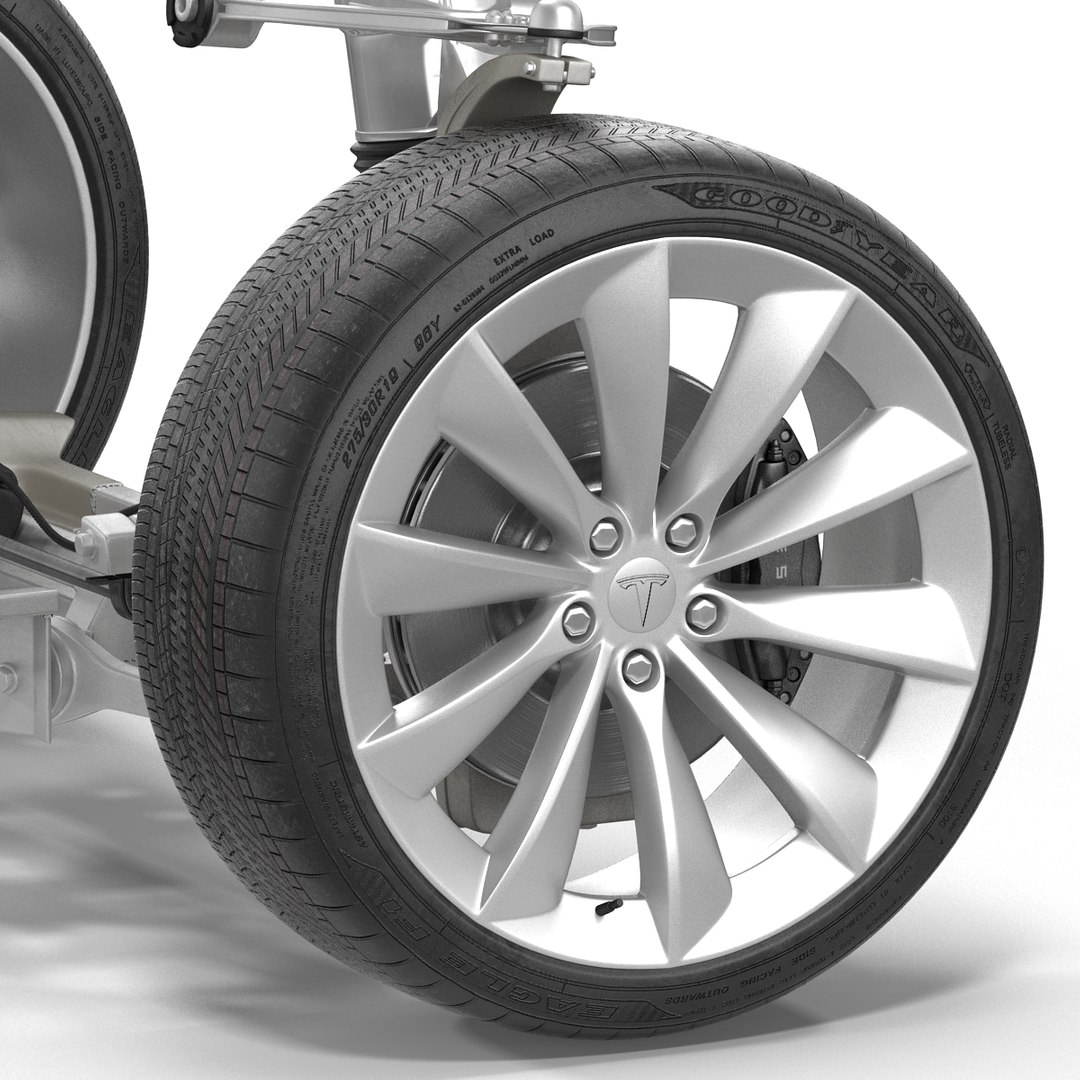 tesla s suspension 2 3d max