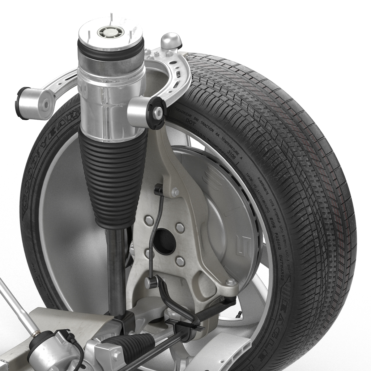 tesla s suspension 2 3d max