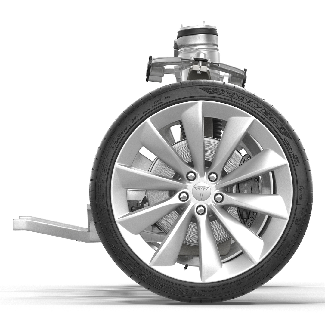tesla s suspension 2 3d max
