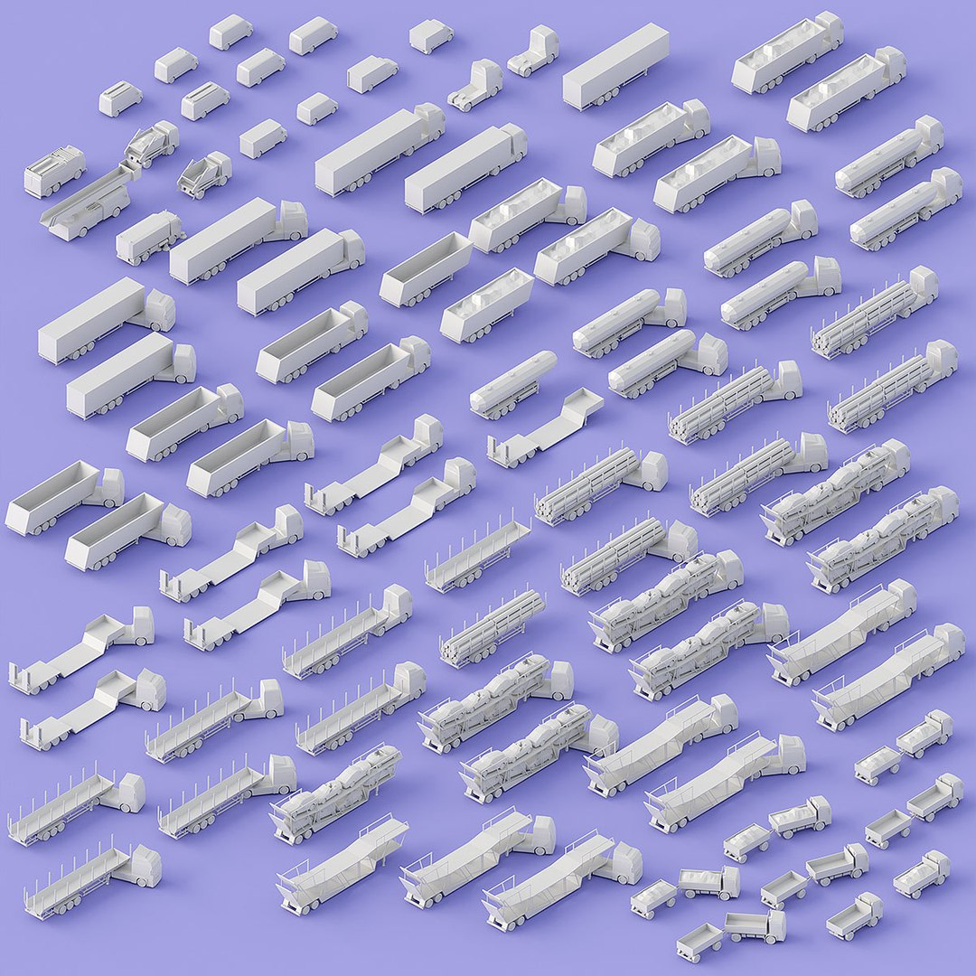 3D Model Assembly Trucks - TurboSquid 1620558