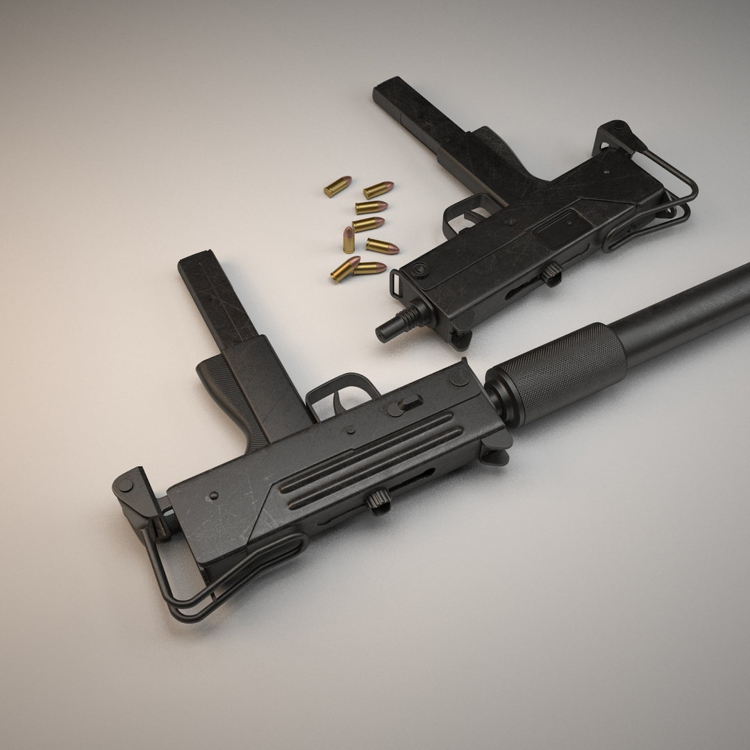 3ds max submachine gun ingram mac