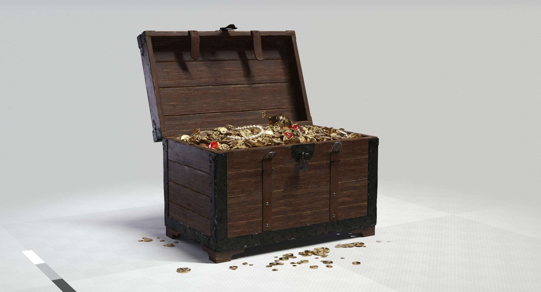 3D treasure chest - TurboSquid 1375511