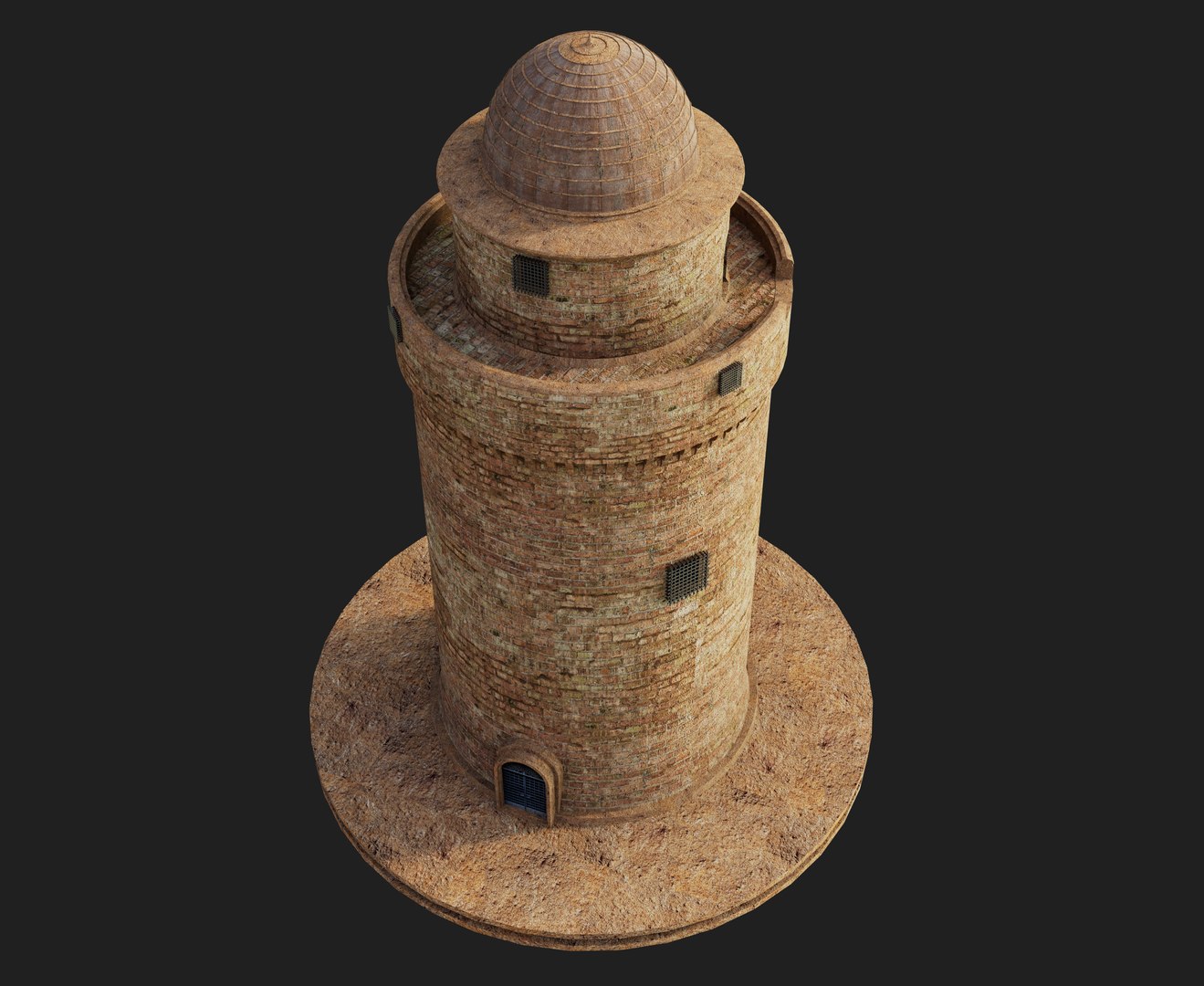 Free Ancient Oval Tower 3D - TurboSquid 2217090