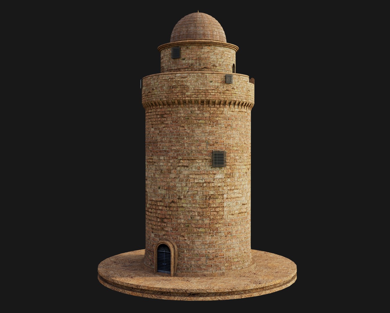 Free Ancient Oval Tower 3D - TurboSquid 2217090