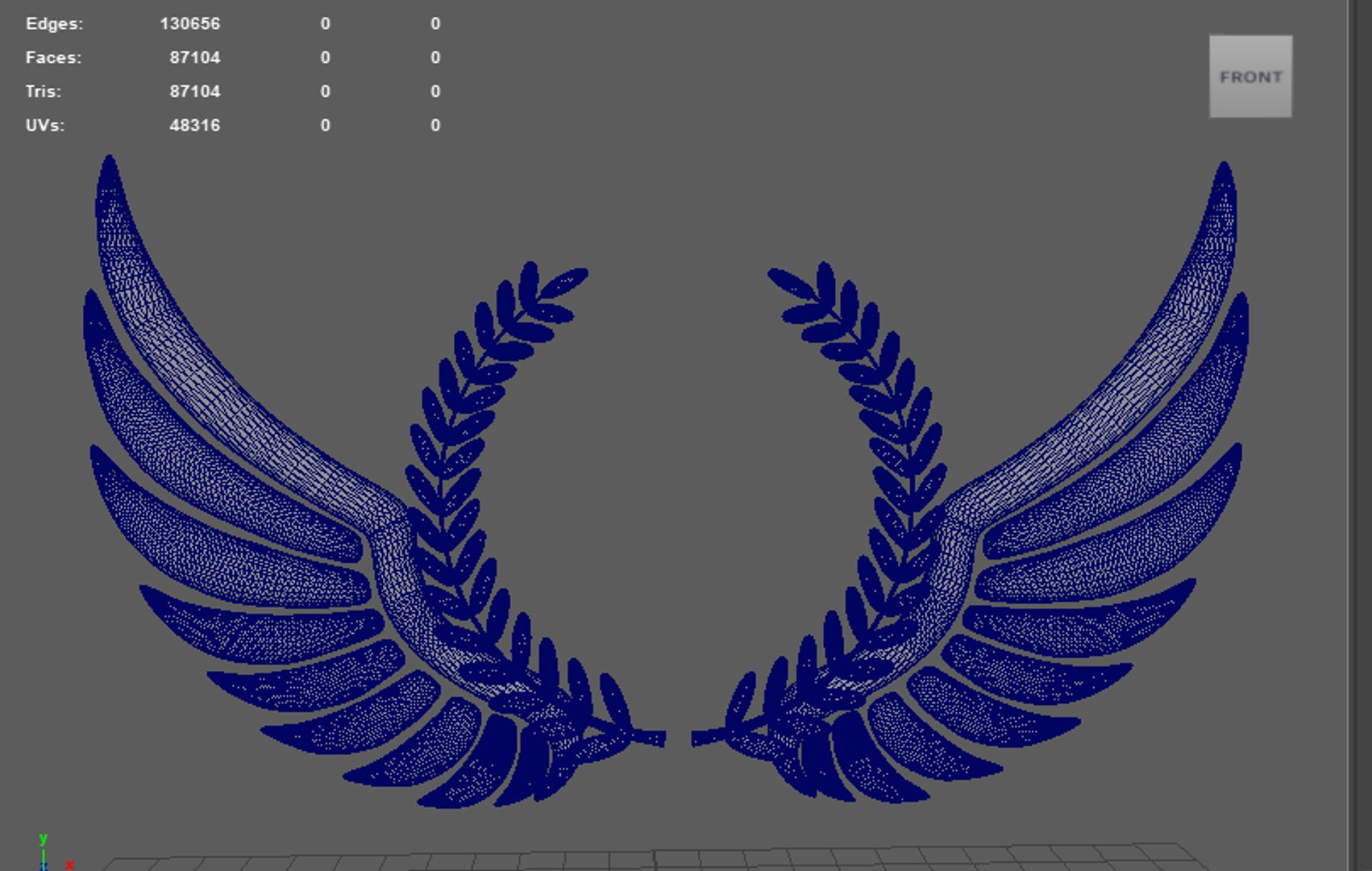 3D Winged Laurel Wreath 3D Model Model - TurboSquid 2411219