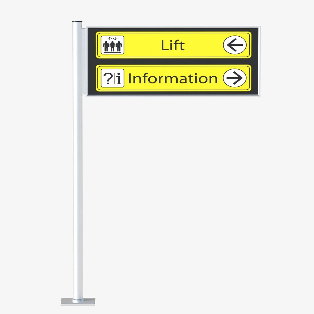 3D Airport Sign - TurboSquid 2183523
