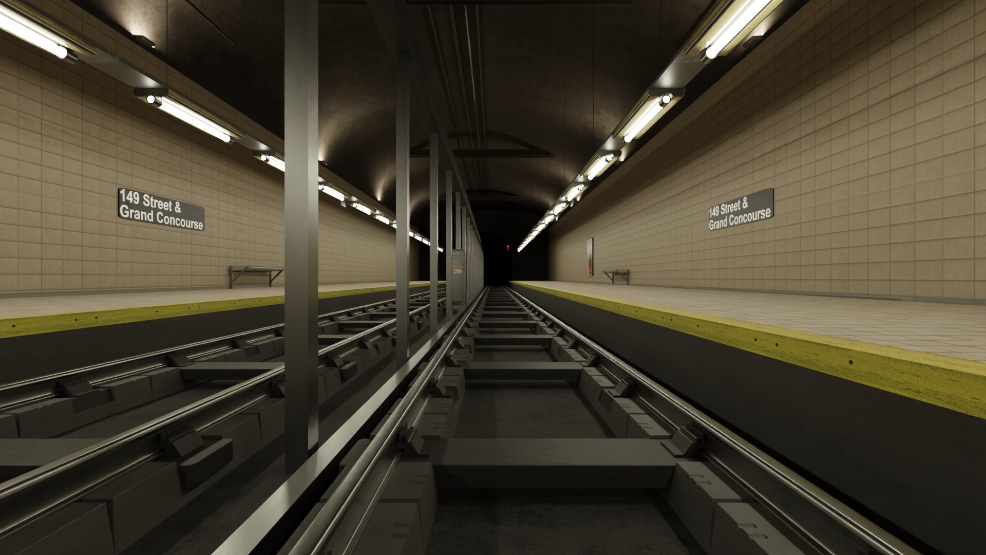 NYC Realistic Subway Station 3D Model - TurboSquid 2391695