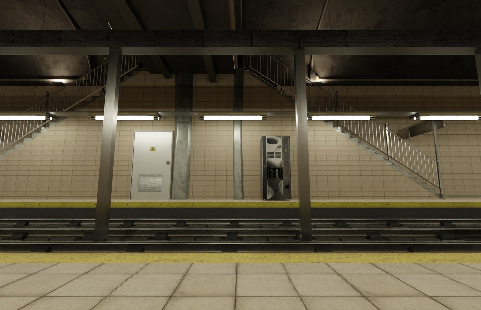 NYC Realistic Subway Station 3D Model - TurboSquid 2391695