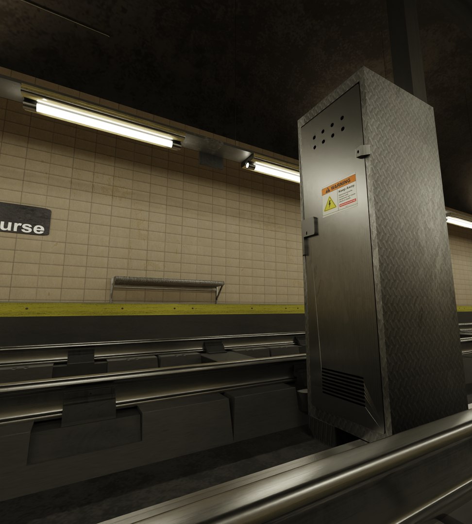 NYC Realistic Subway Station 3D Model - TurboSquid 2391695