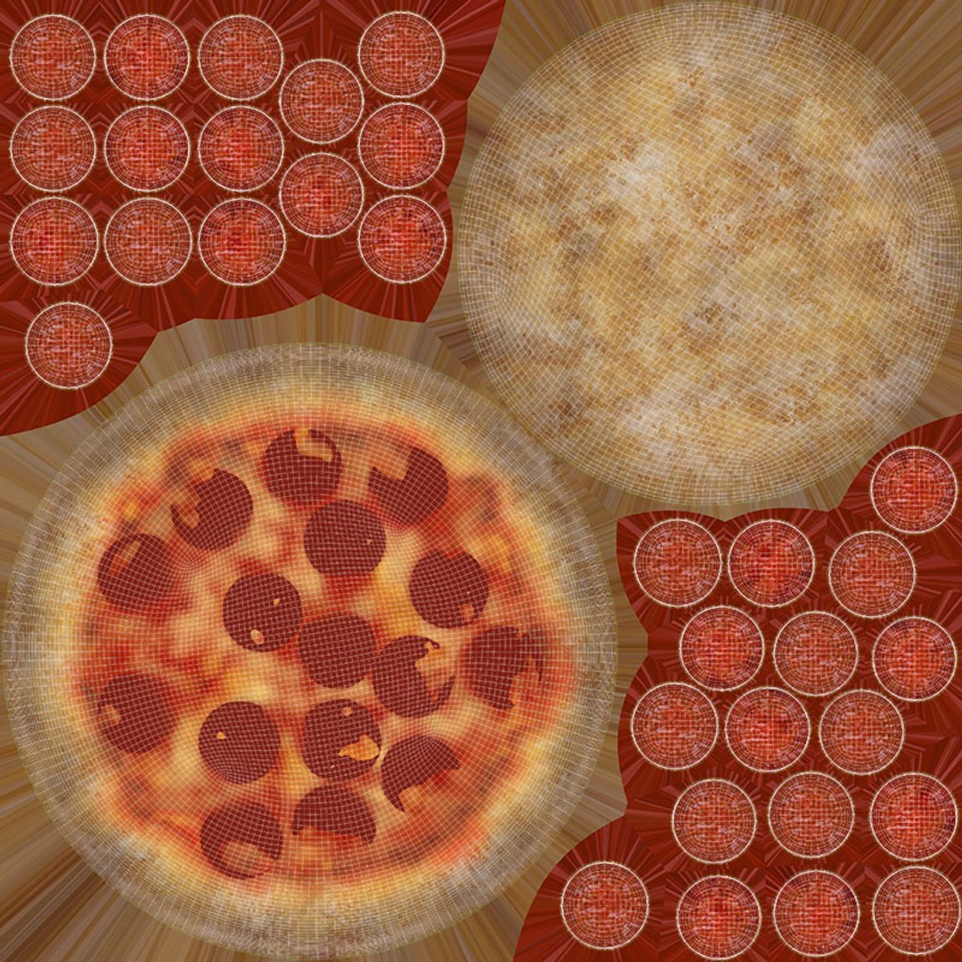 3D Model Stylized Pepperoni Pizza Collection - TurboSquid 2326668
