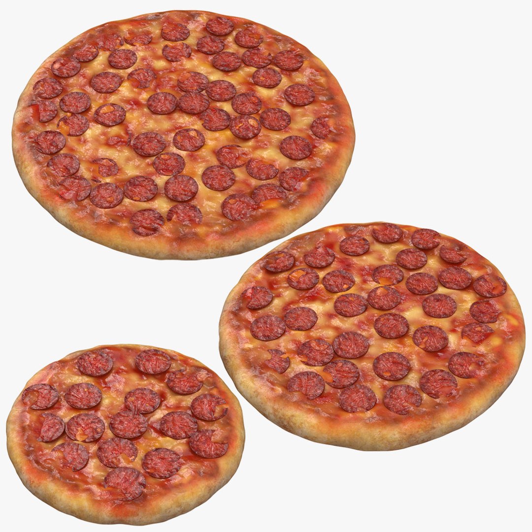 3D Model Stylized Pepperoni Pizza Collection - TurboSquid 2326668