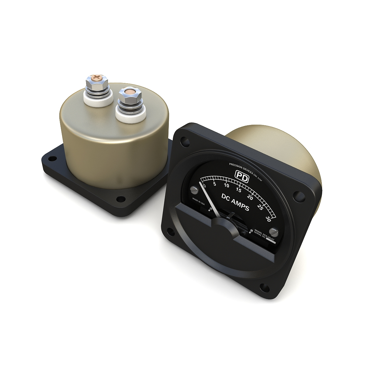 3D vintage ammeters model - TurboSquid 1555823