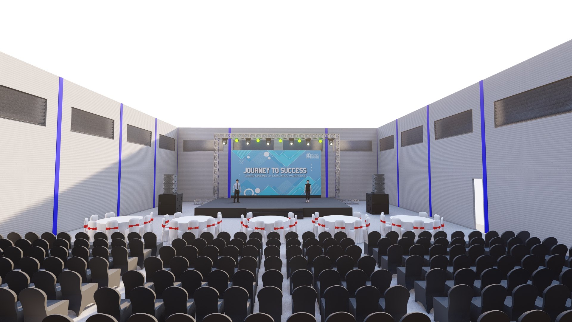 3D Elegant 3D Indoor Event Space Model - TurboSquid 2392292