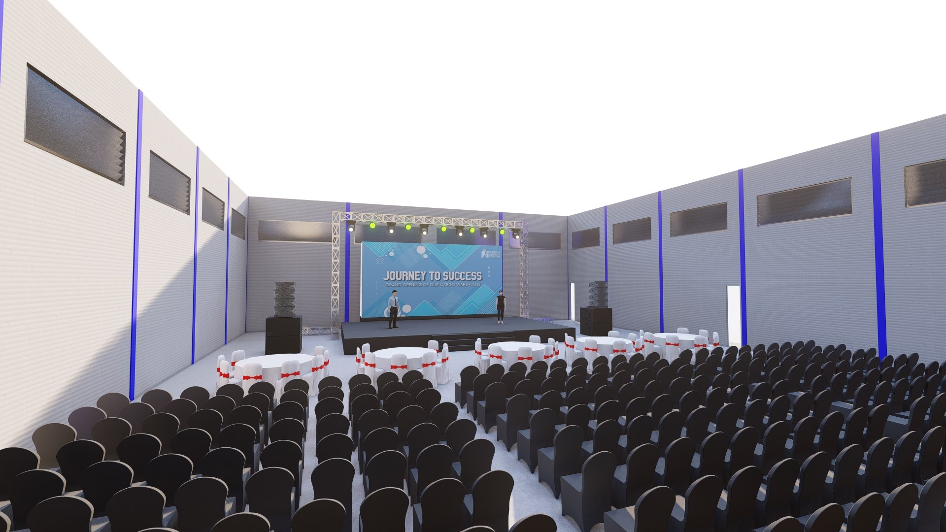 3D Elegant 3D Indoor Event Space Model - TurboSquid 2392292