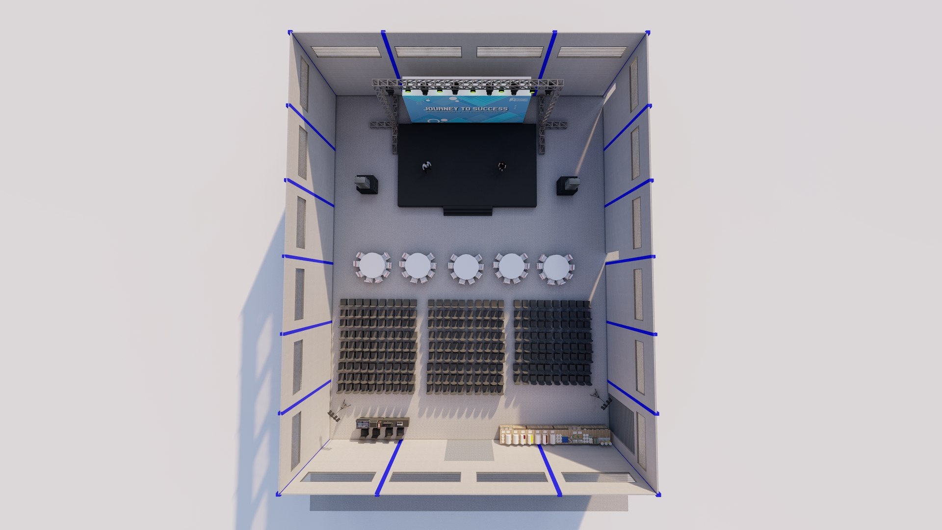 3D Elegant 3D Indoor Event Space Model - TurboSquid 2392292