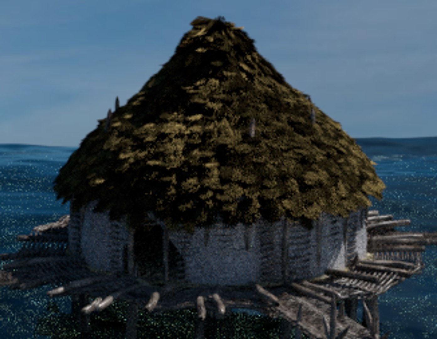 3D Prehistoric House Building Roofs - TurboSquid 1155637