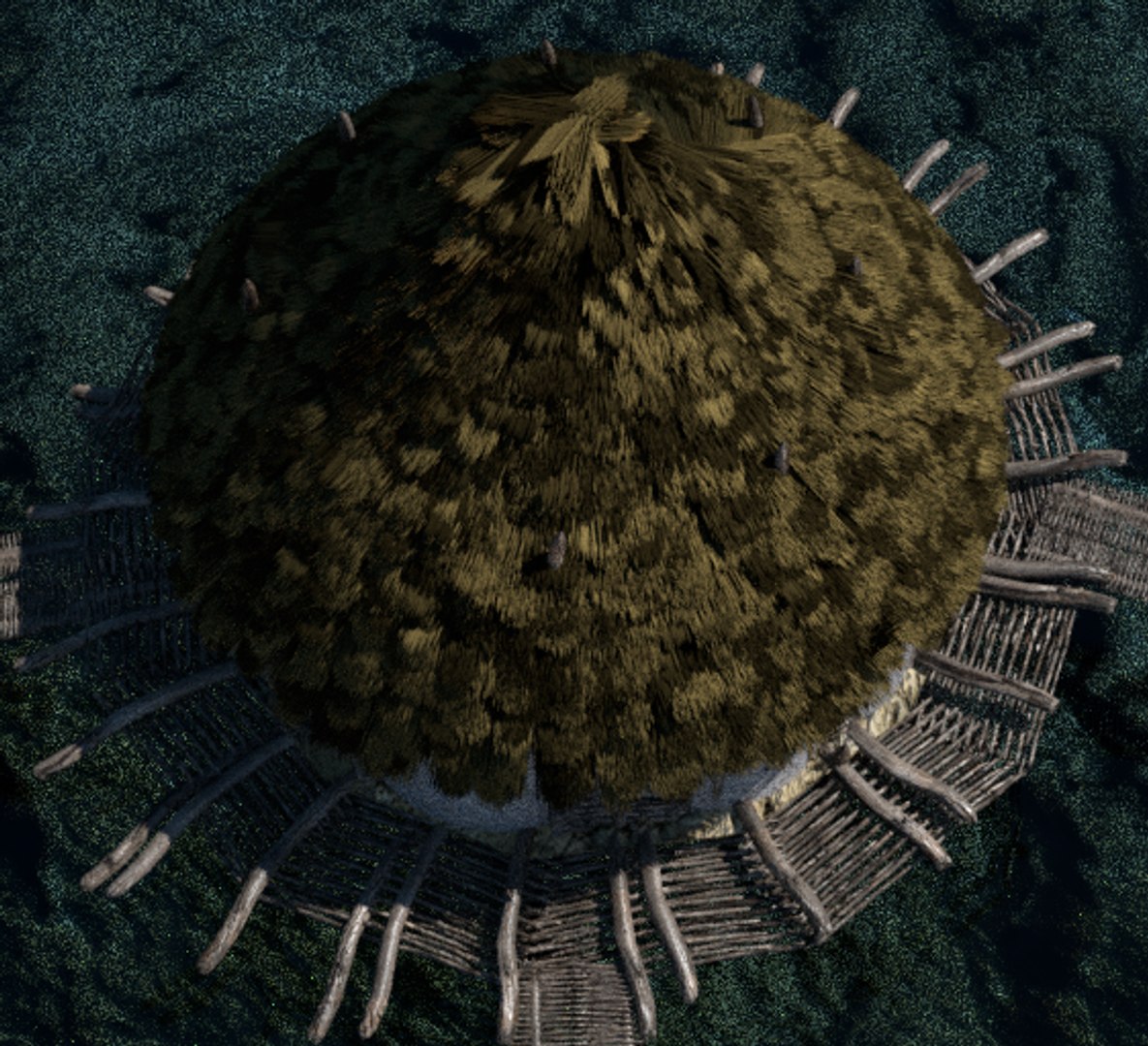 3D Prehistoric House Building Roofs - TurboSquid 1155637