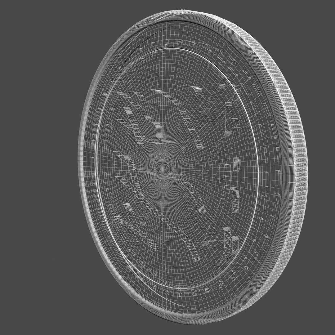 3D Caspian Cryptocurrency Gold Coin - TurboSquid 1783662