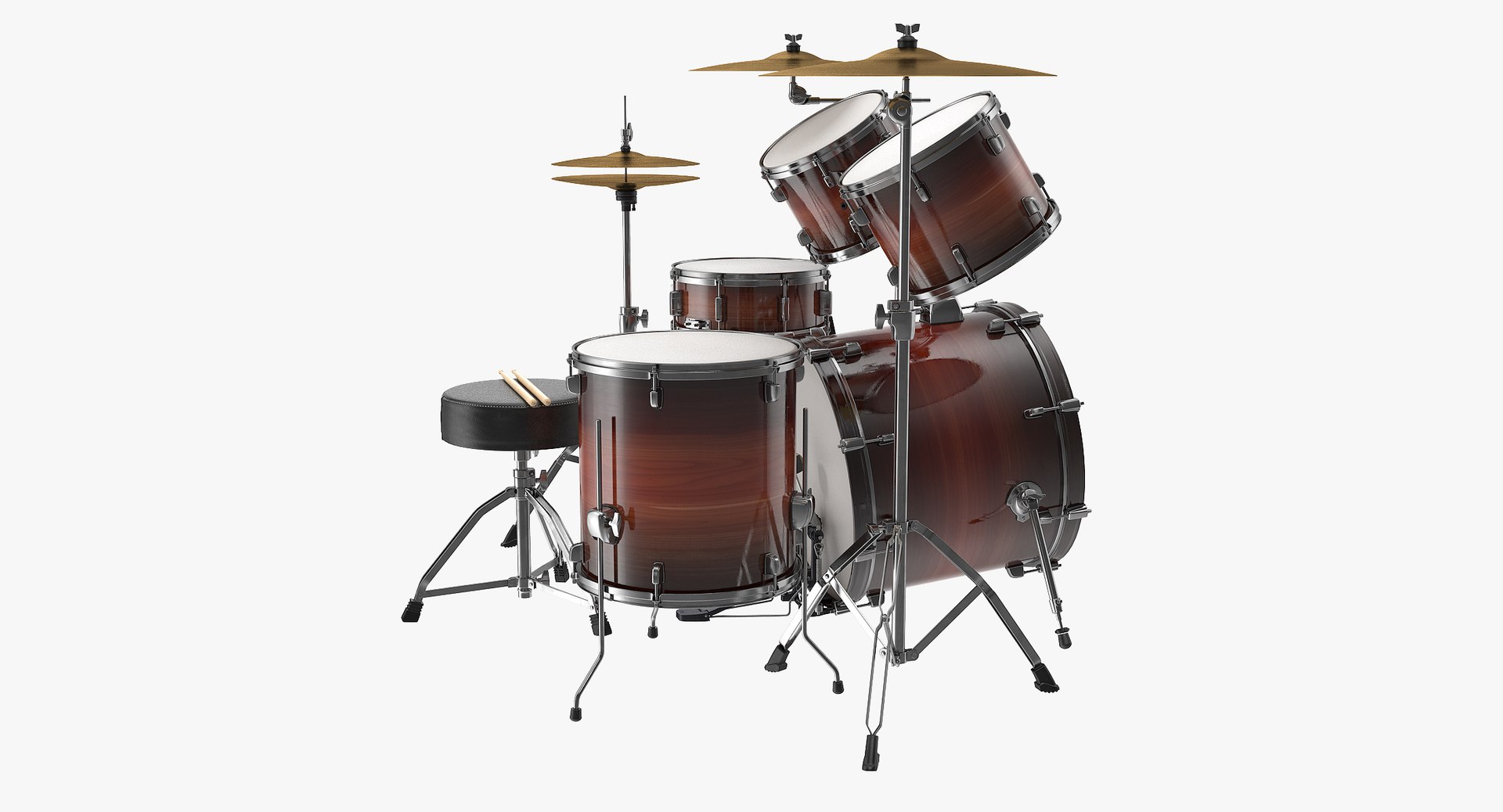 3D Model Acoustic Drum Kit - TurboSquid 1509898