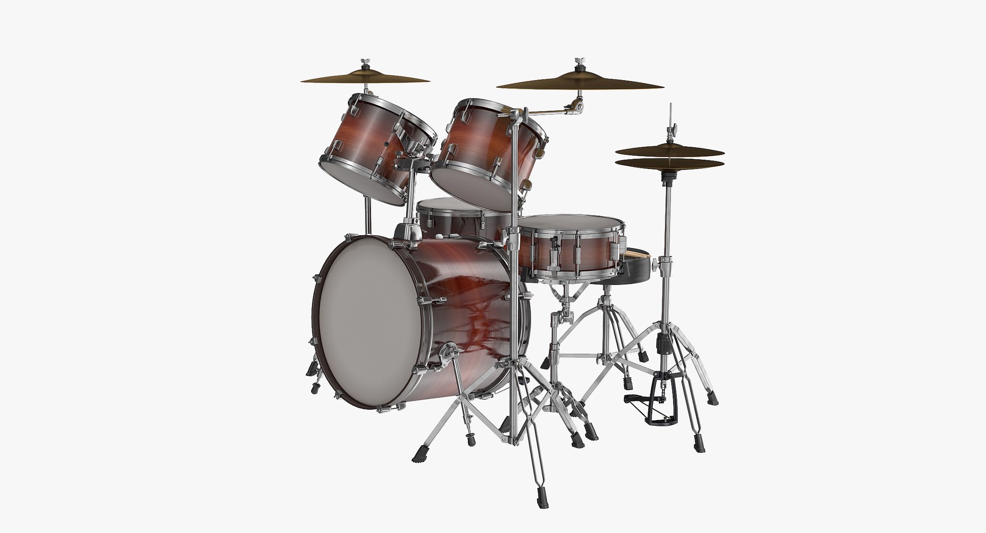 3D Model Acoustic Drum Kit - TurboSquid 1509898