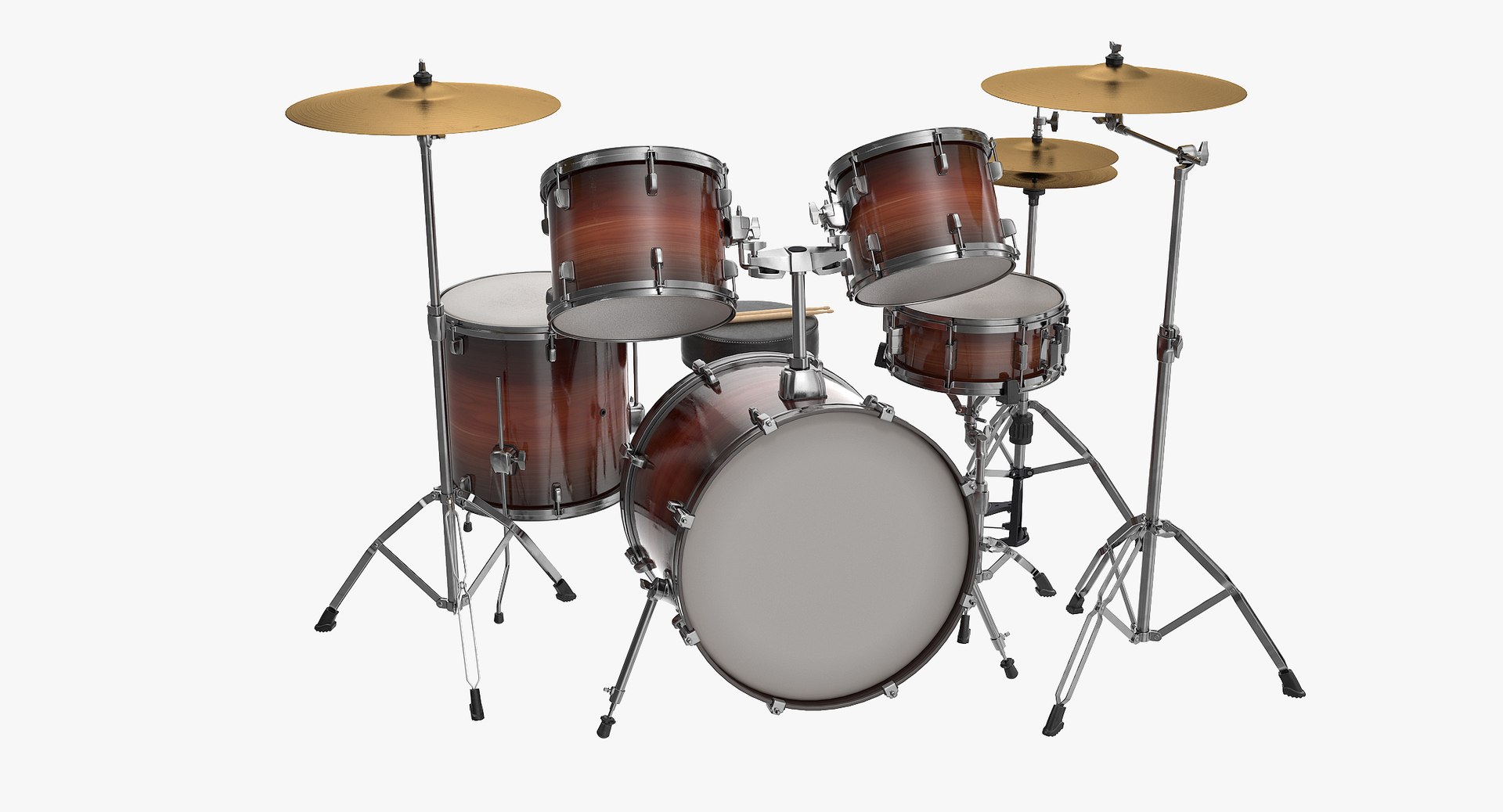 3D Model Acoustic Drum Kit - TurboSquid 1509898