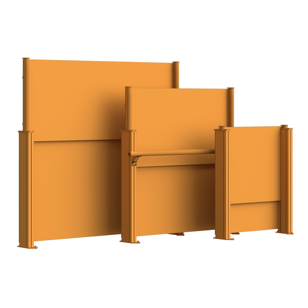 Lifting Glass Railing 3D Model - TurboSquid 2342099