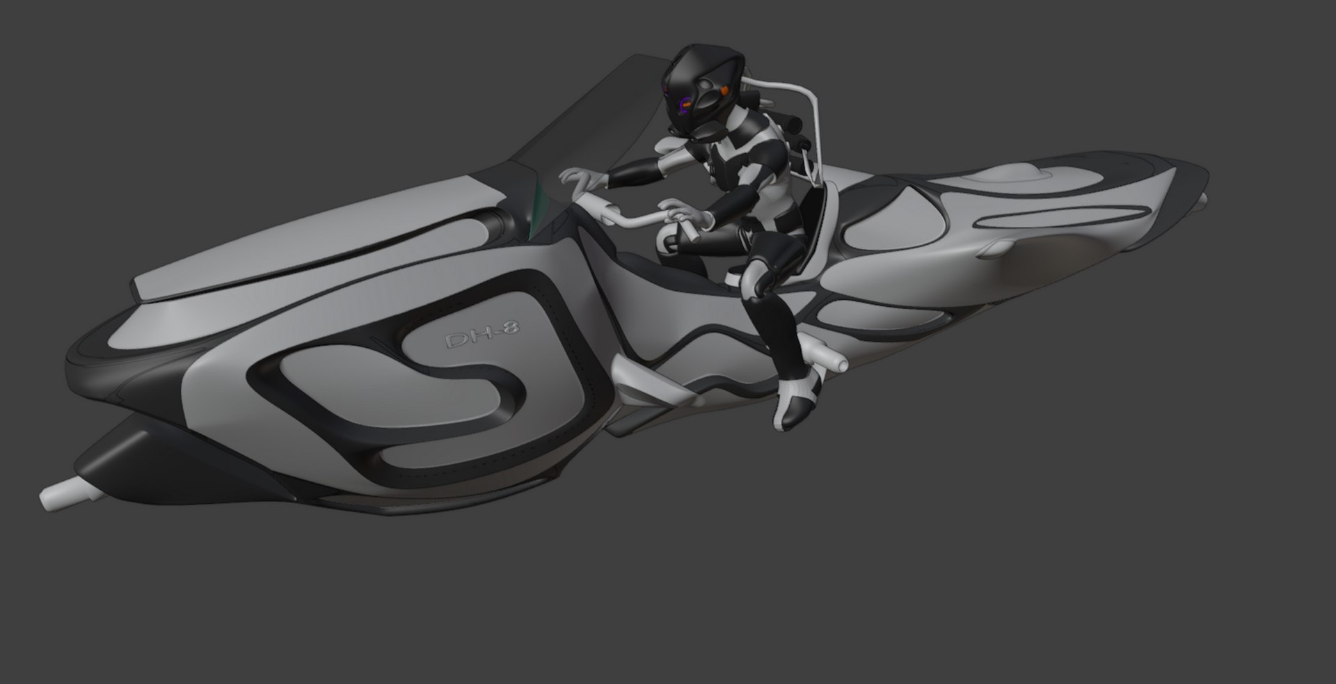 3D Phantom Flux Stealth Recon Hoverbike Model - TurboSquid 2515379
