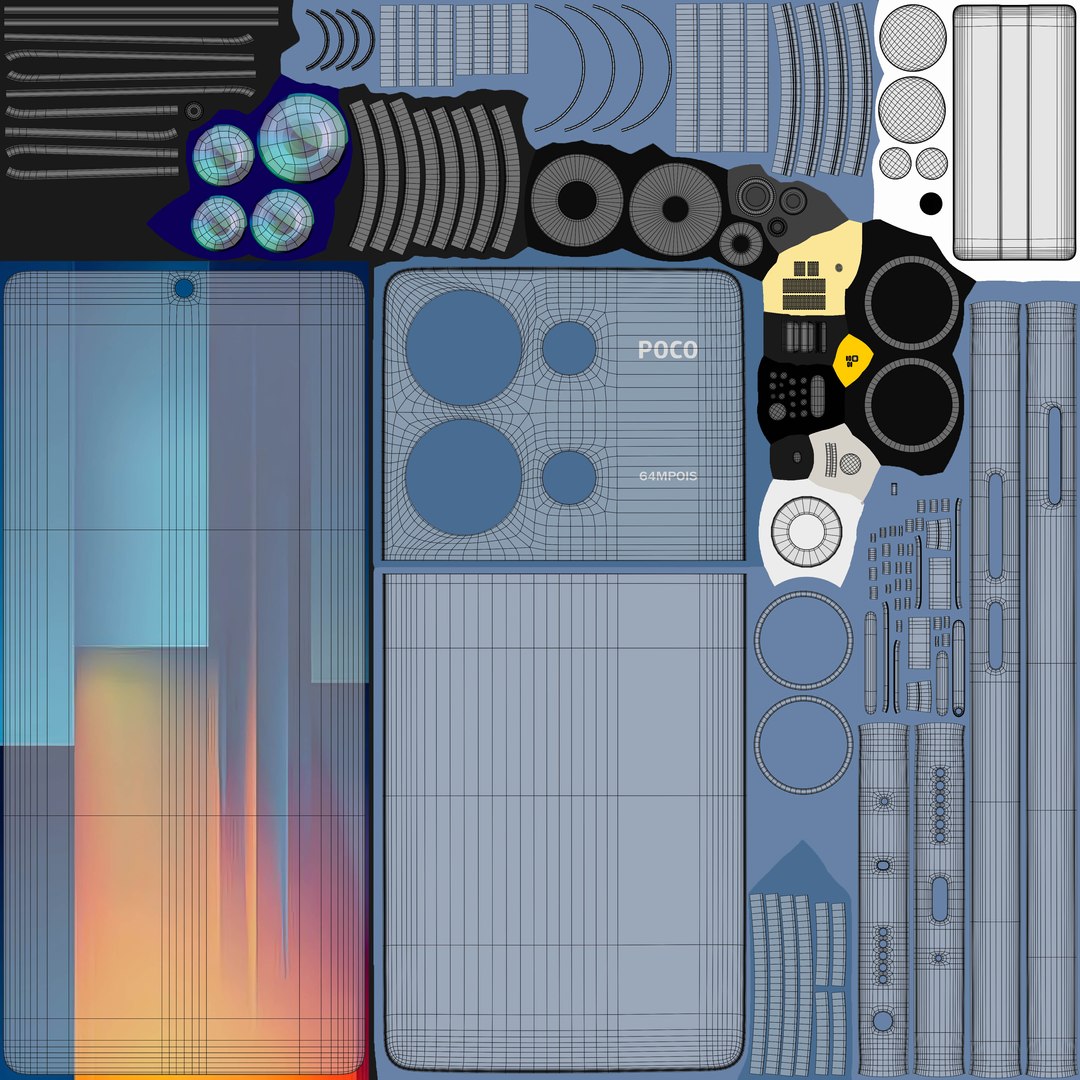 POCO M6 Pro Blue 3D Model - TurboSquid 2197046
