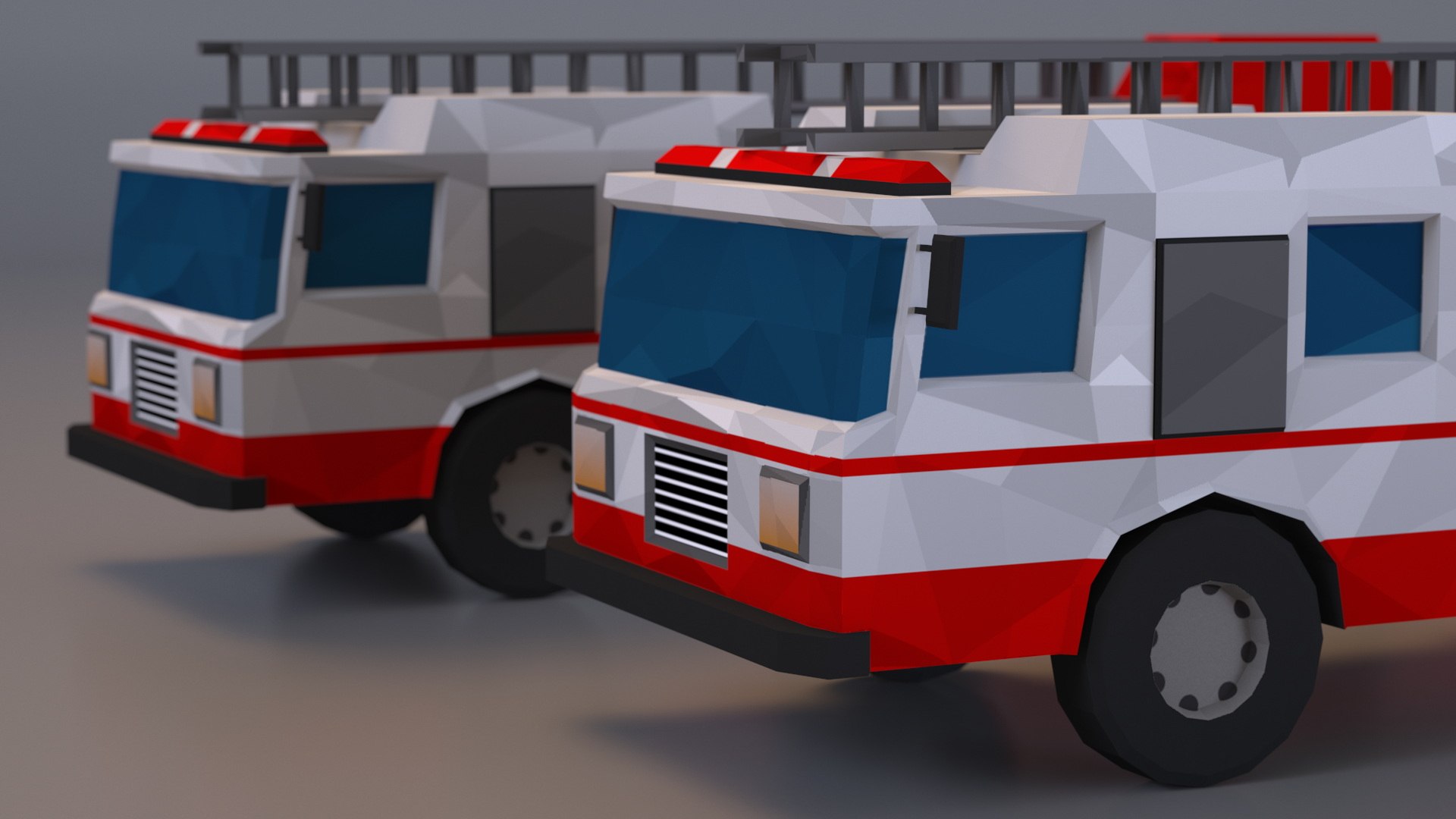 Low Poly Stylized Model Fire Engine 3D Model - TurboSquid 2273061