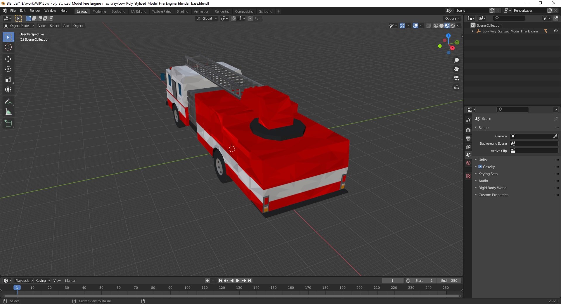 Low Poly Stylized Model Fire Engine 3D Model - TurboSquid 2273061