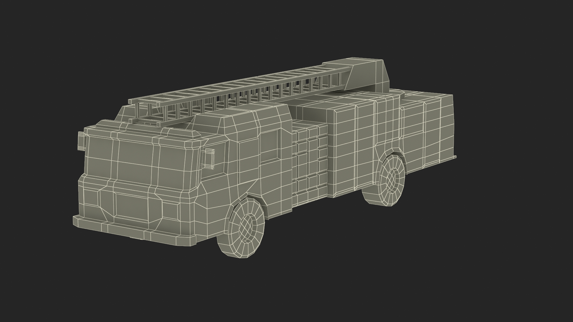 Low Poly Stylized Model Fire Engine 3D Model - TurboSquid 2273061