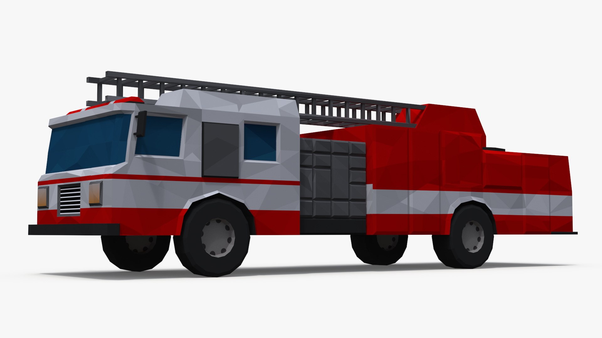 Low Poly Stylized Model Fire Engine 3D Model - TurboSquid 2273061