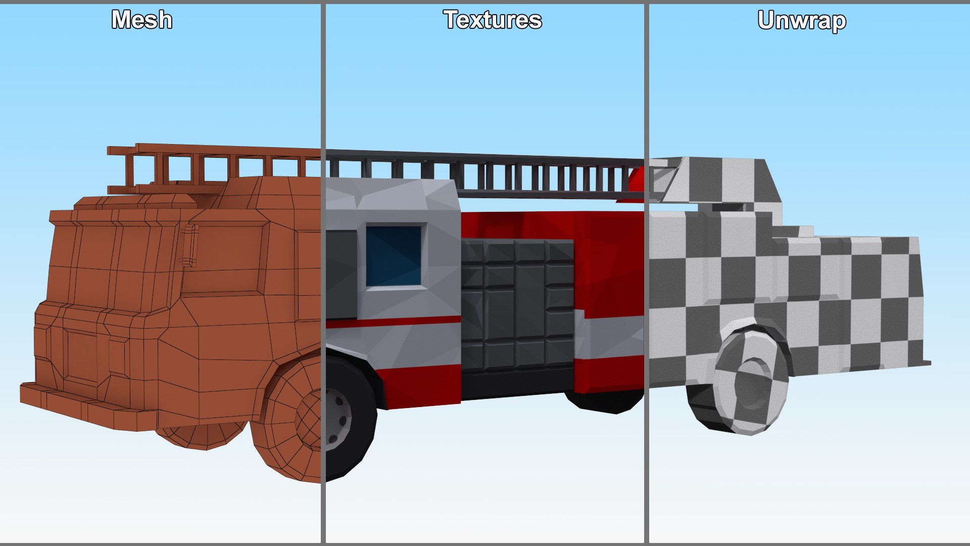 Low Poly Stylized Model Fire Engine 3D Model - TurboSquid 2273061