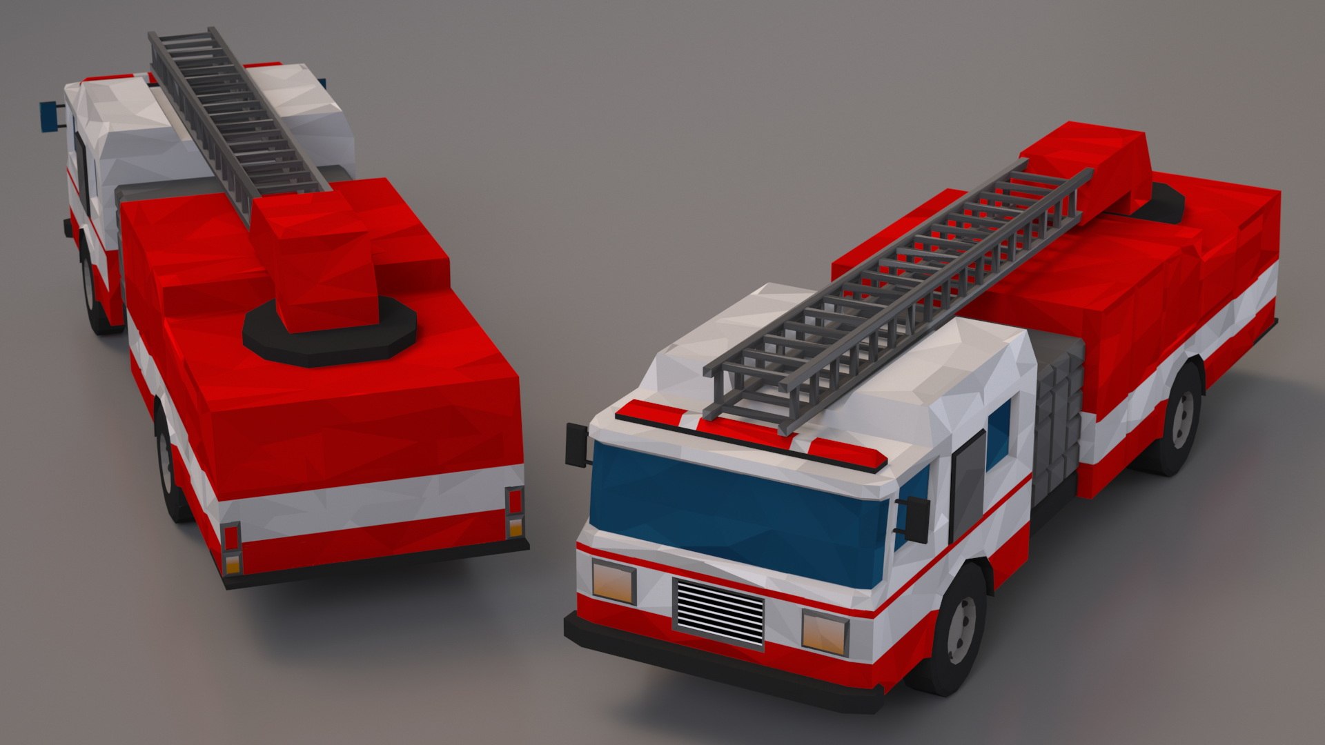 Low Poly Stylized Model Fire Engine 3D Model - TurboSquid 2273061