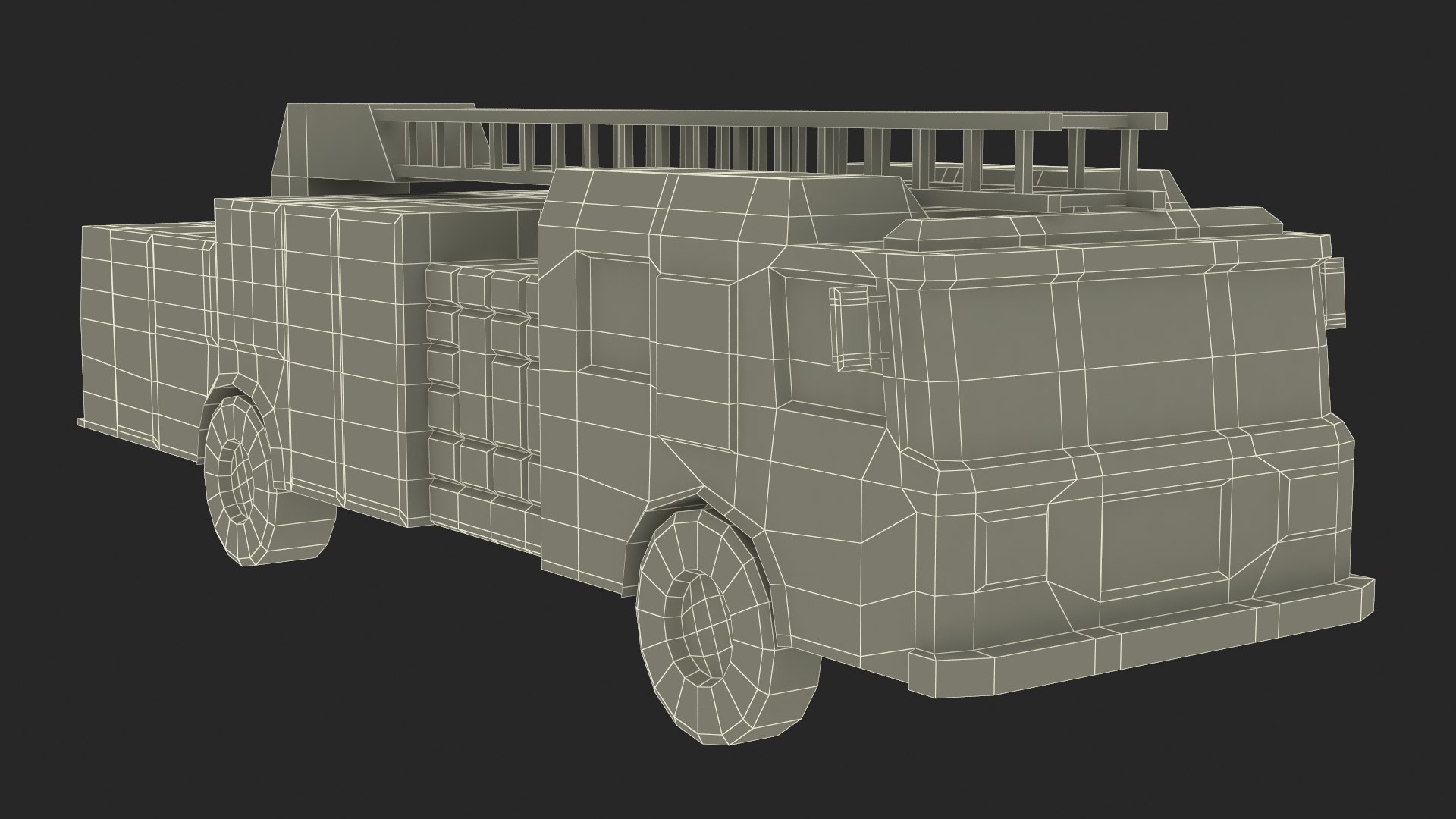 Low Poly Stylized Model Fire Engine 3D Model - TurboSquid 2273061