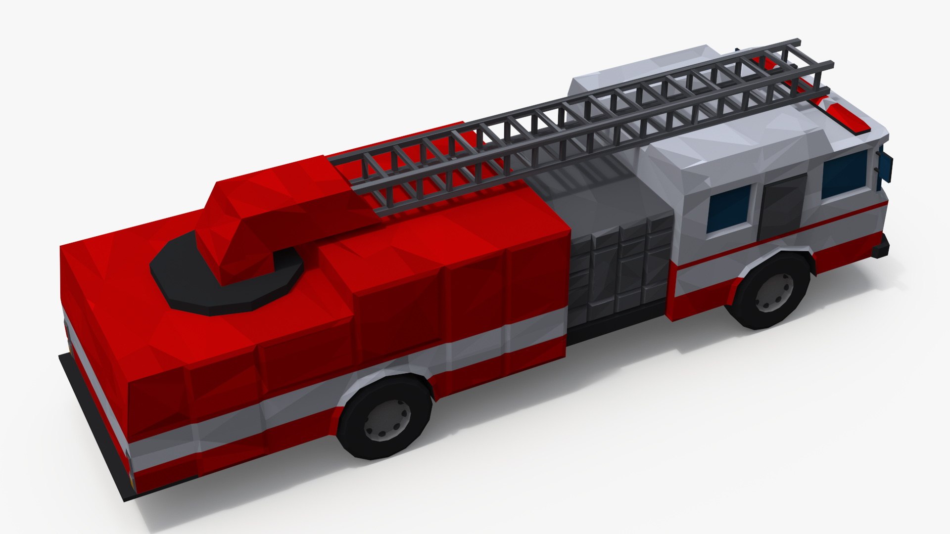 Low Poly Stylized Model Fire Engine 3D Model - TurboSquid 2273061