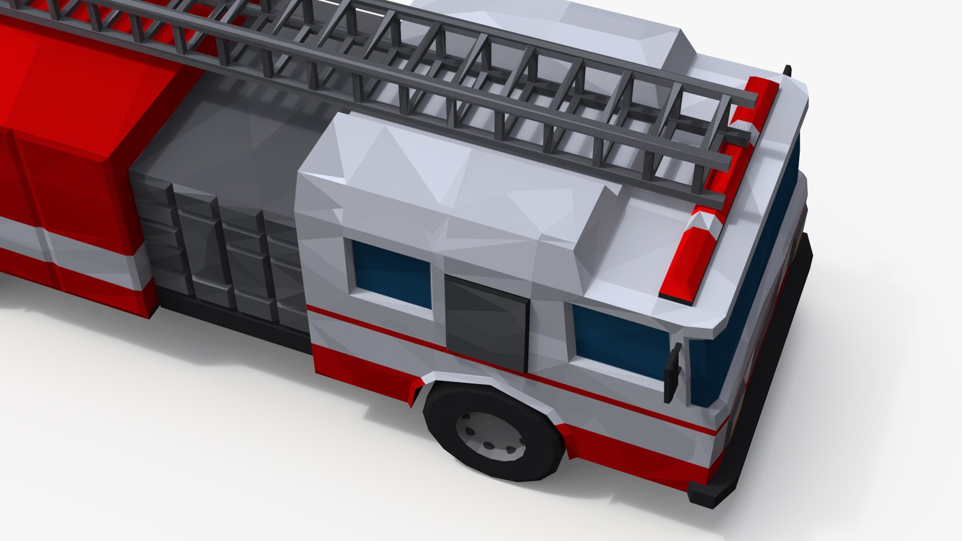 Low Poly Stylized Model Fire Engine 3D Model - TurboSquid 2273061