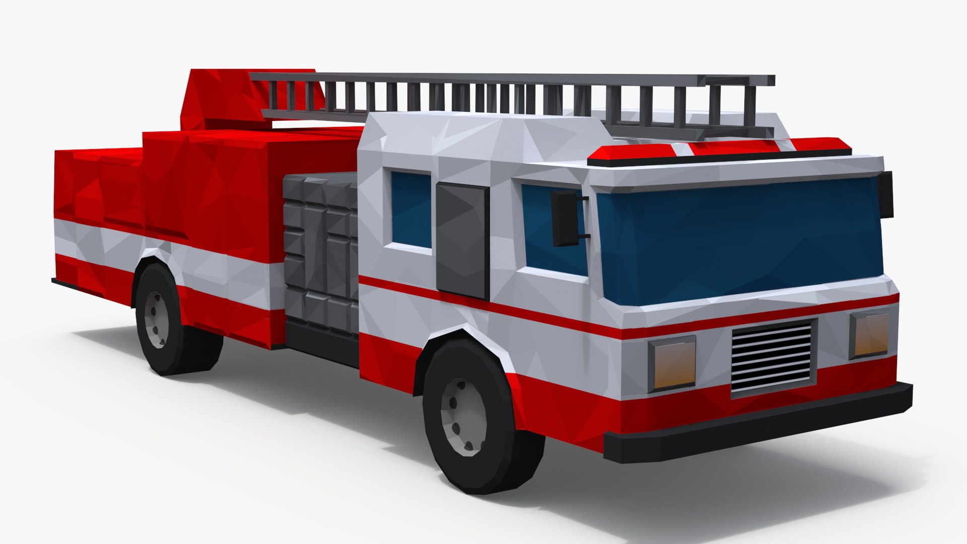 Low Poly Stylized Model Fire Engine 3D Model - TurboSquid 2273061