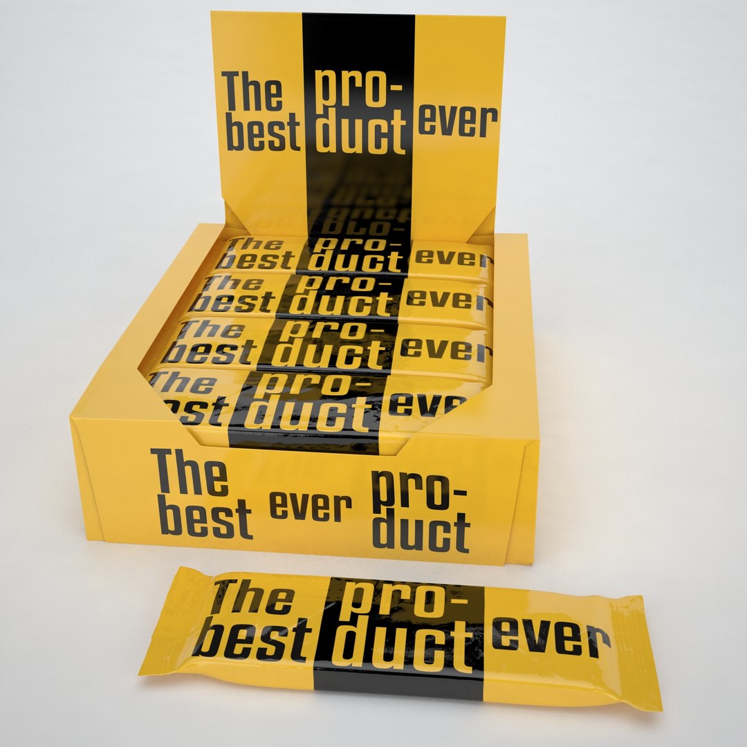 3D Protein Bar Box Mockup - TurboSquid 1316279
