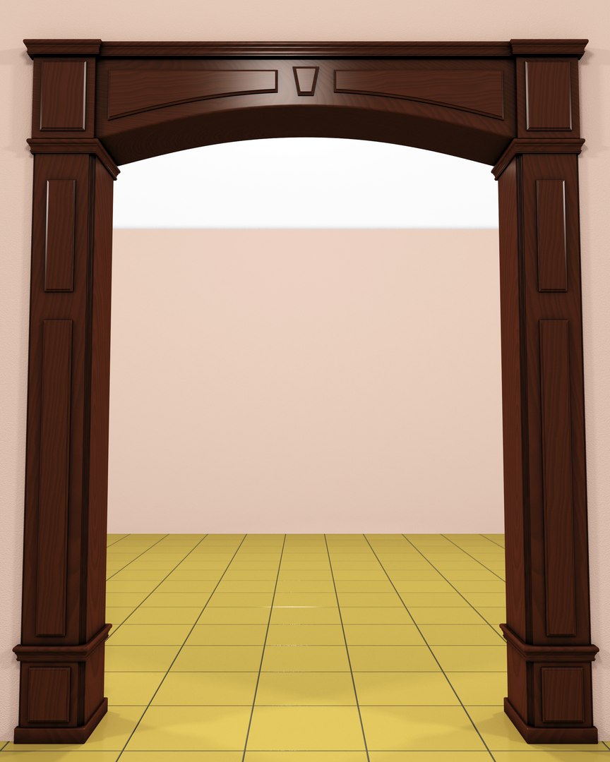 3d Model Wooden Arch Wood