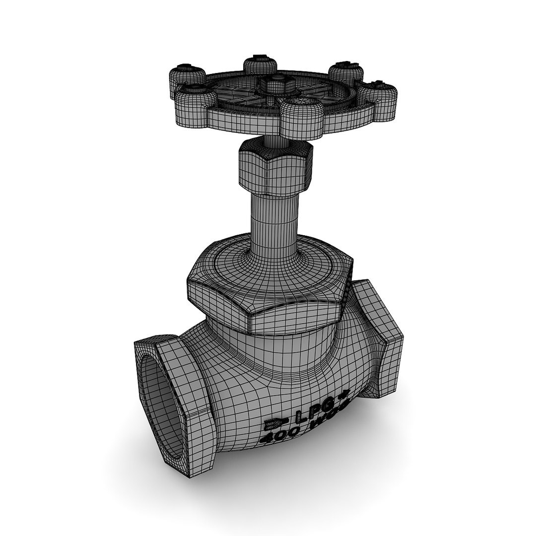 3d model vintage valve 03