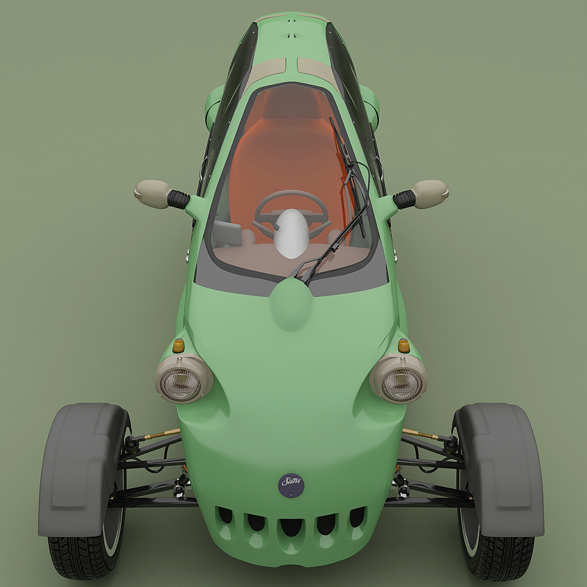 3d 3ds prototype electric car cree