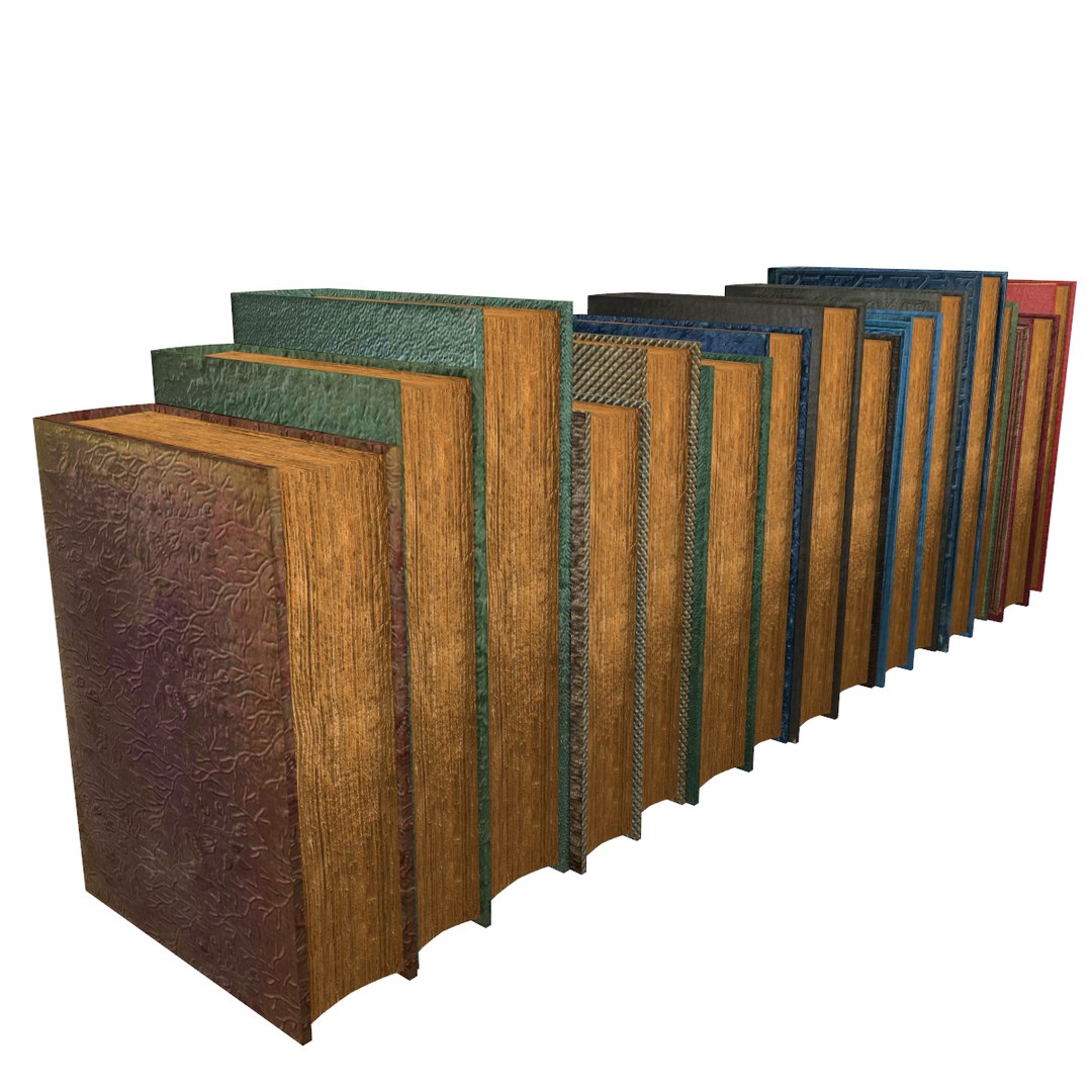 Realistic Books Pack 1 3d Model