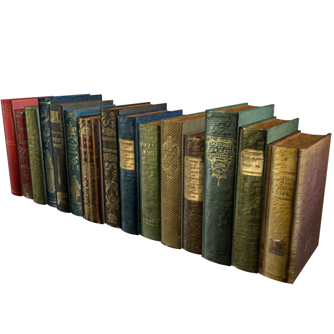 Realistic Books Pack 1 3d Model