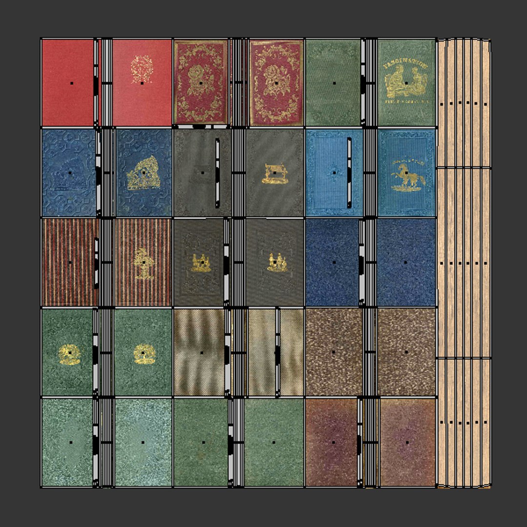 Realistic Books Pack 1 3d Model