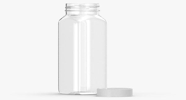 3D 16oz 480ml Plastic Square Bottles Transparent Collection 02 - 3 models - TurboSquid 1955916