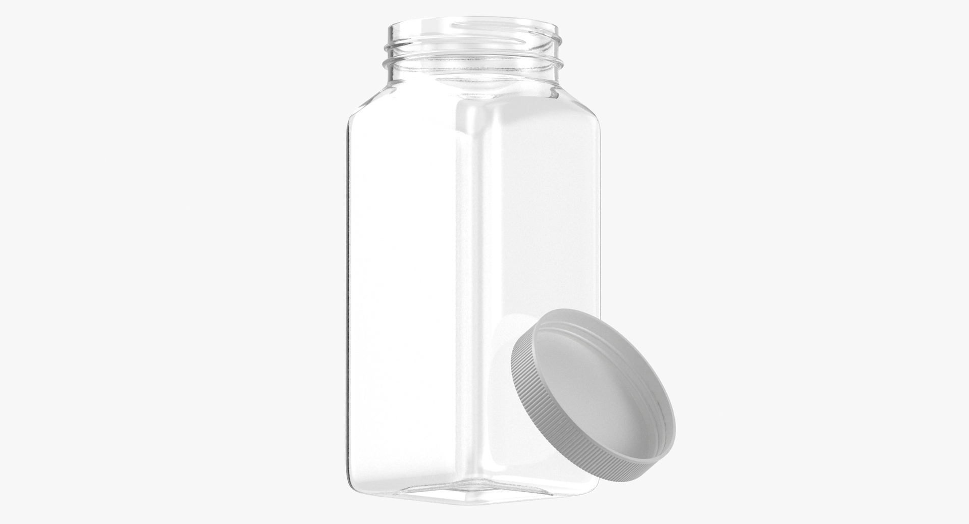 3D 16oz 480ml Plastic Square Bottles Transparent Collection 02 - 3 models - TurboSquid 1955916