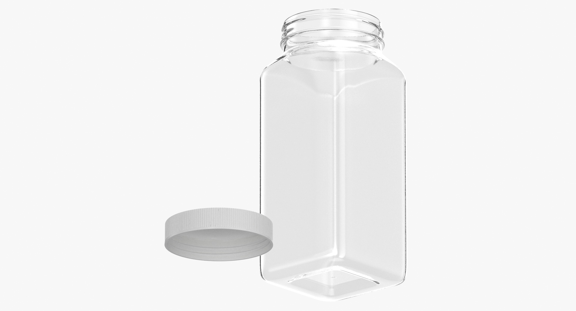 3D 16oz 480ml Plastic Square Bottles Transparent Collection 02 - 3 models - TurboSquid 1955916